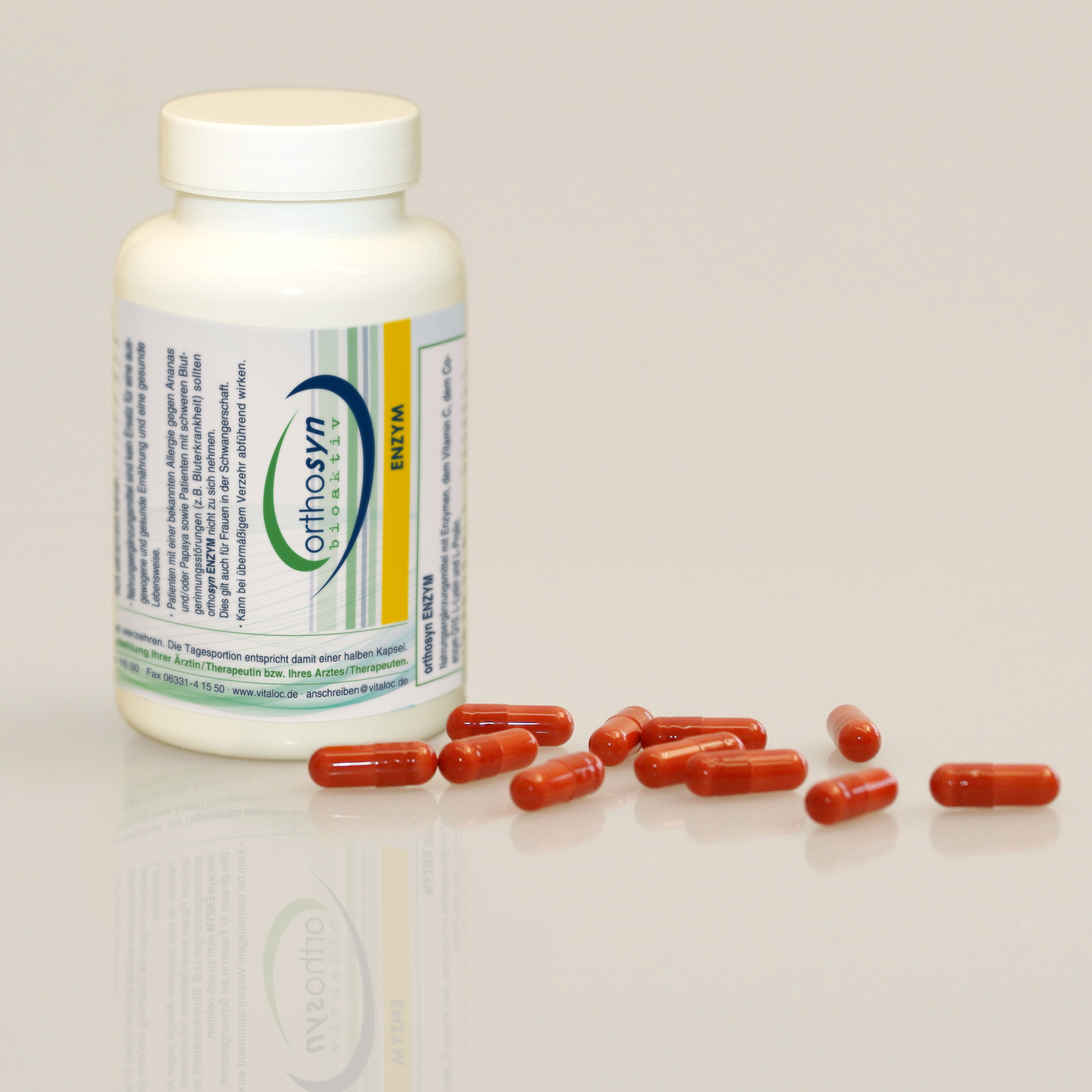 orthosyn ENZYM - Kapseln mit den pflanzlichen Enzymen Bromelain und Papain